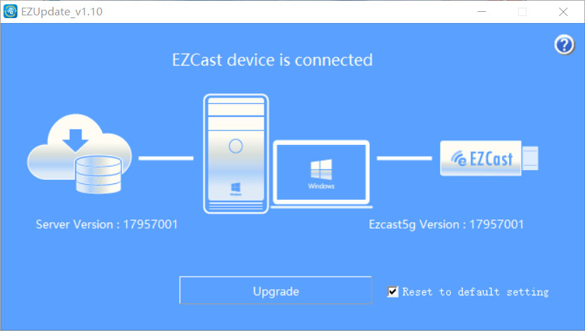 PC tools for updating EZCast firmware